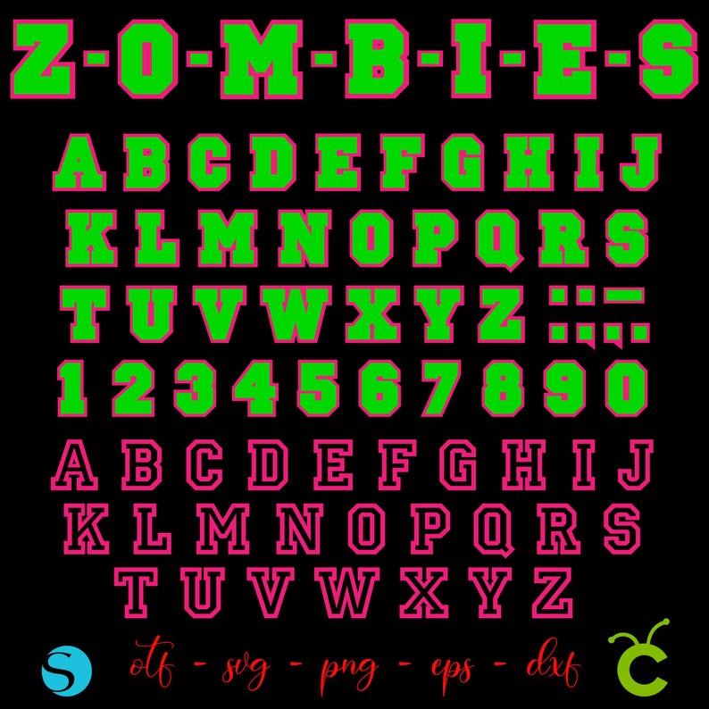 Zombie Font Otf, Zombies Letters Svg Cricut, Halloween Font Png, Halloween Letters Svg, Horror ...