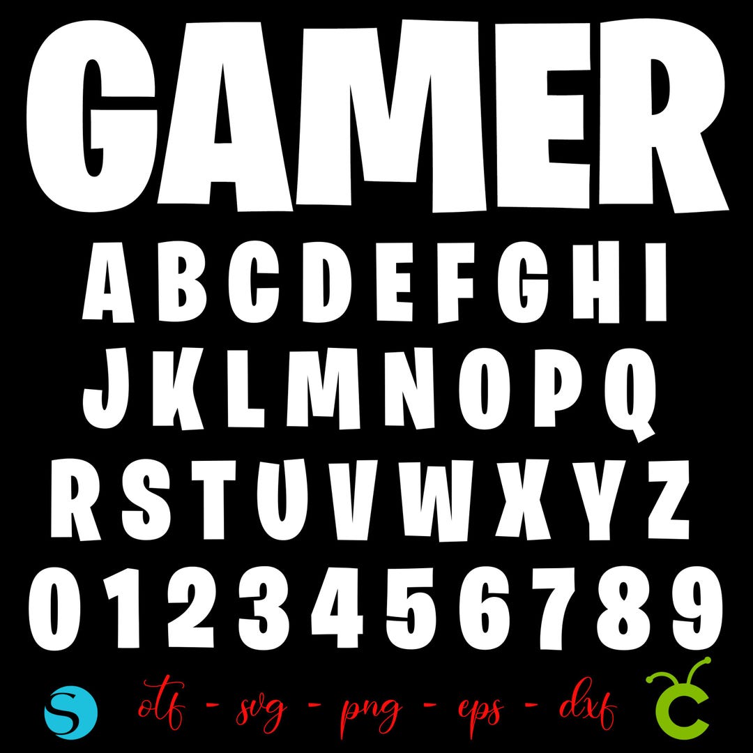 Gamer Font OTF, Gamer Letters SVG Cricut, Gamer Shirt Svg Diy, Gamer ...