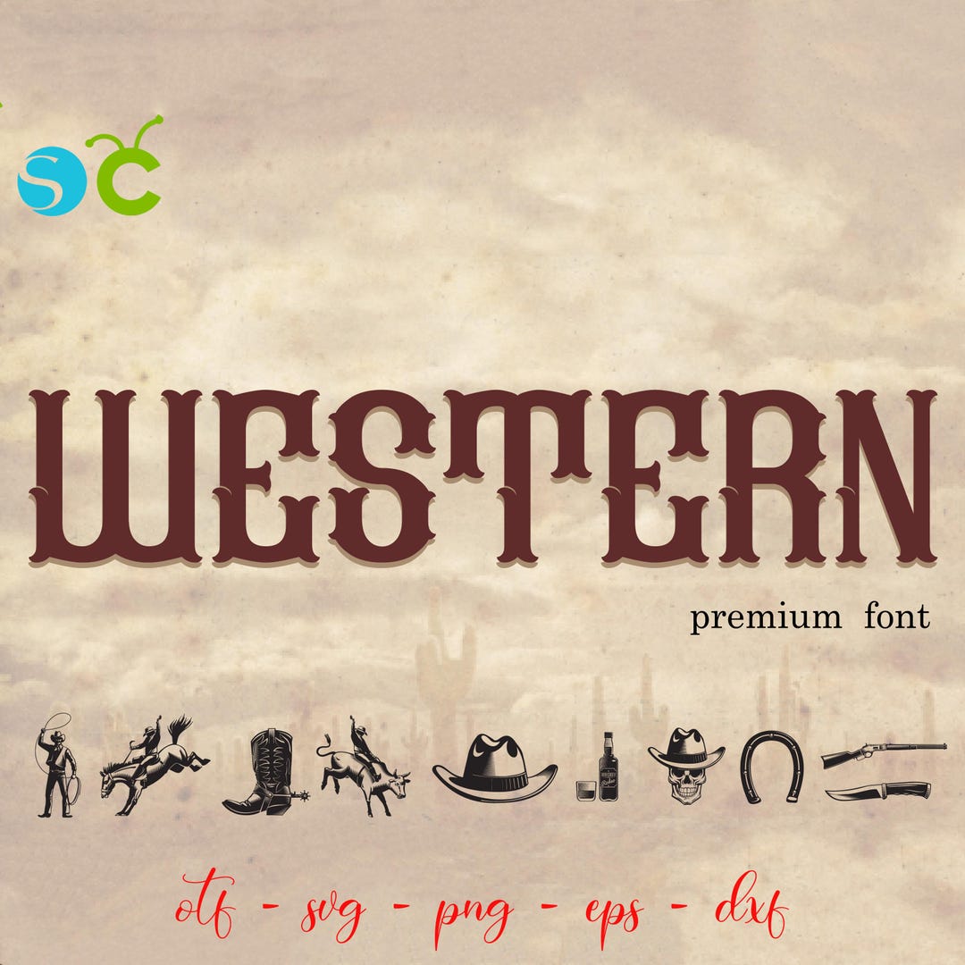 Western Font Otf, Western Letters Svg, Cowboy Letters Svg, Cowboy Font ...