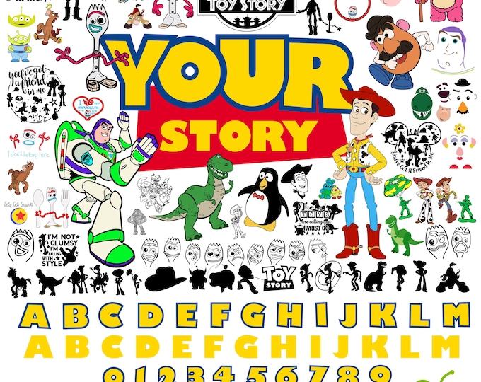 Editable Toy Story Canva Template | Toy Story Custom Logo Name DIY ...