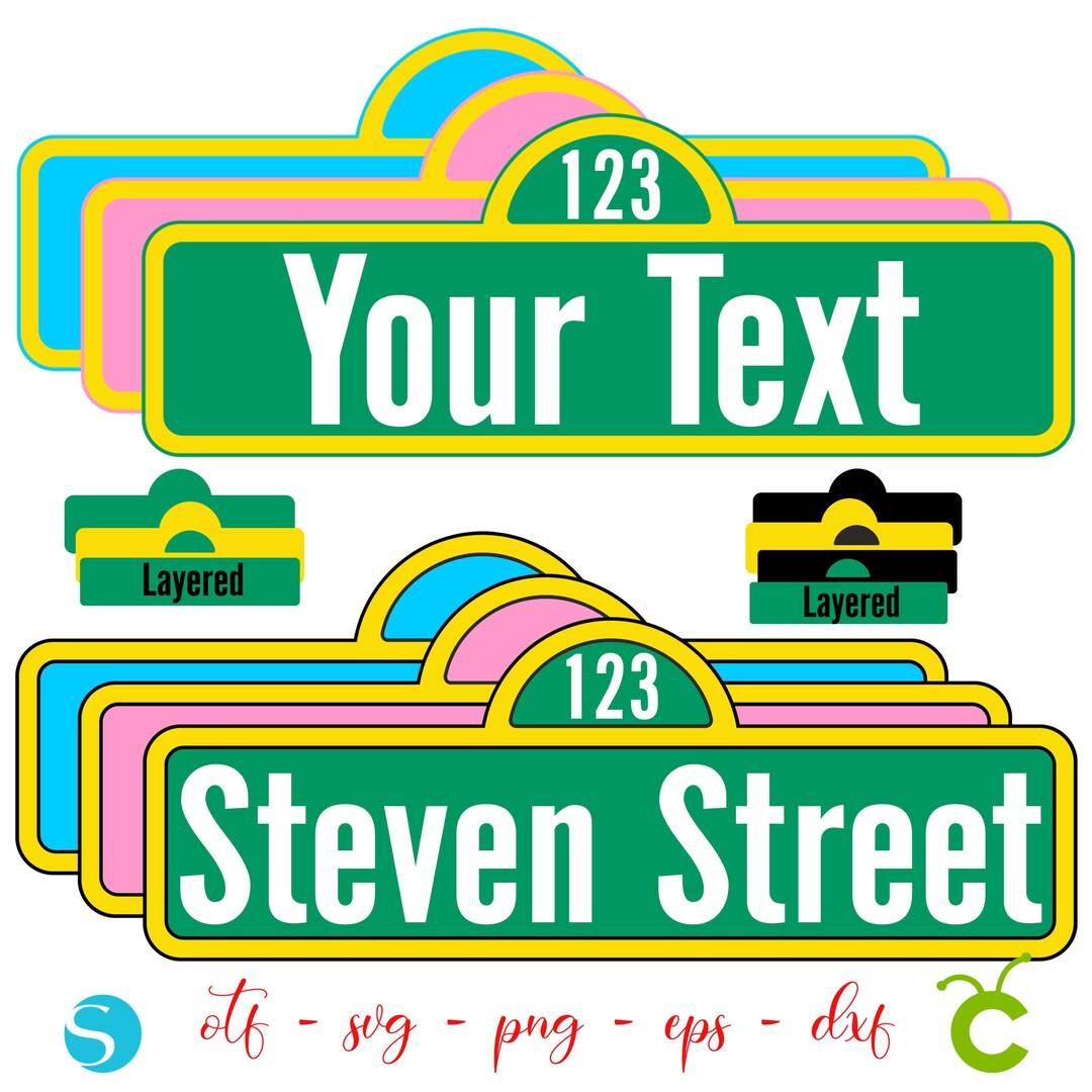 Street Sign SVG, Street Logo Cricut, Street Svg Sign, Street Font ...