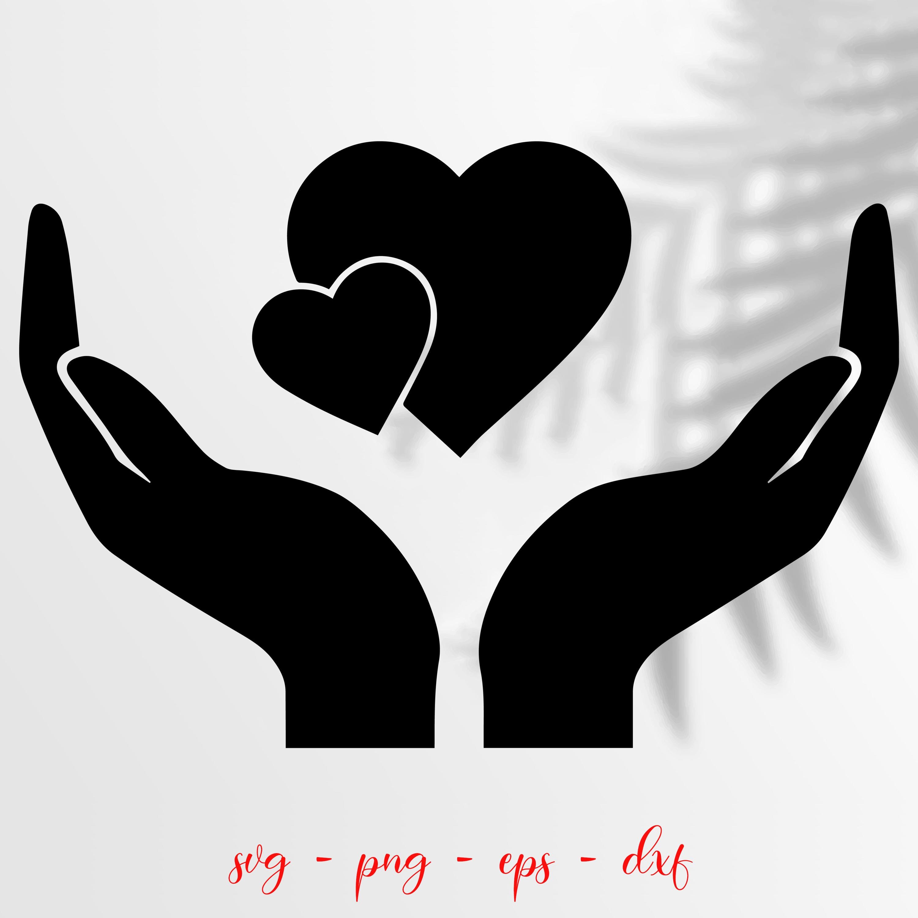 Hands Svg, Hands Png, Heart Svg Png, Hearts in Hands SVG for Cricut ...