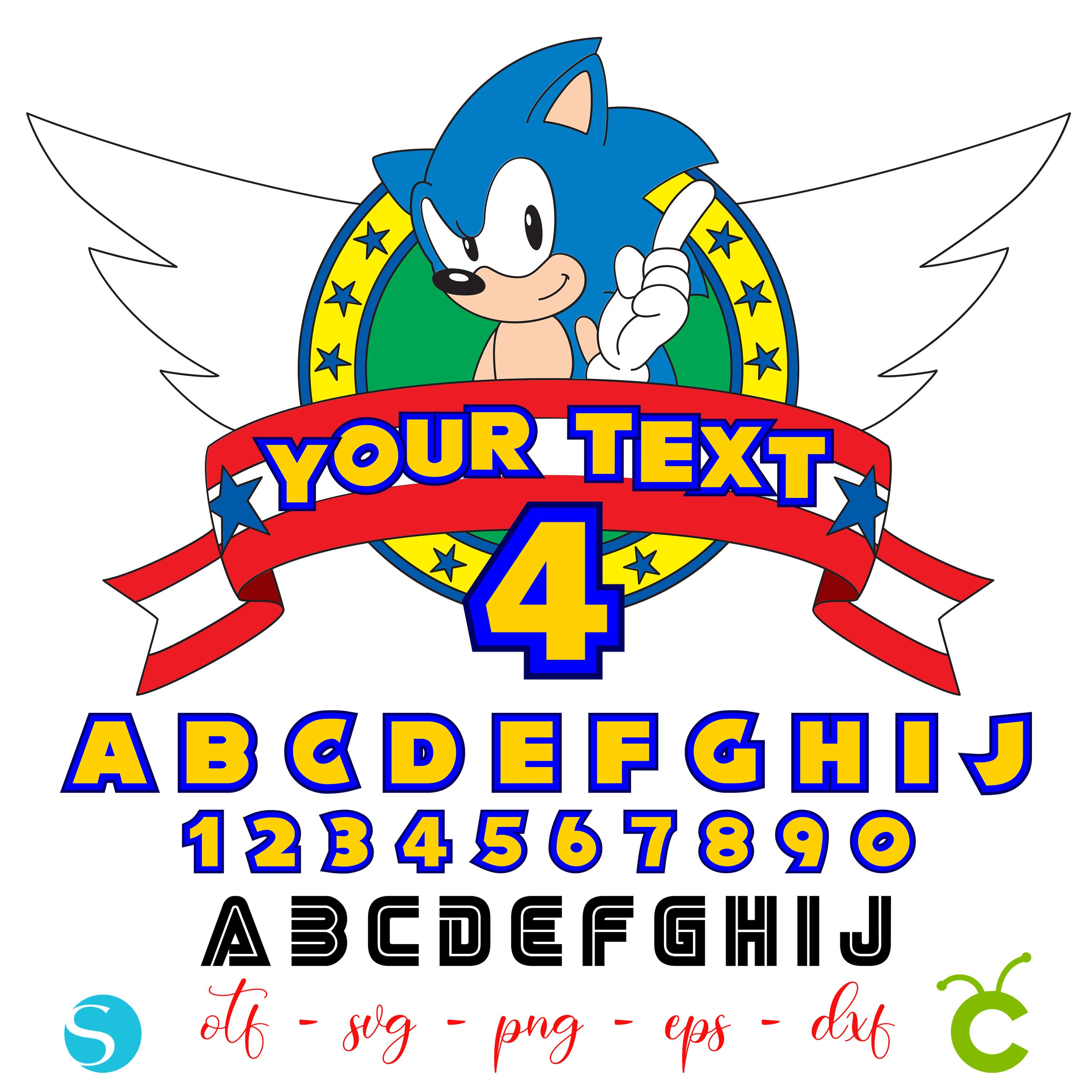 Sonic Birthday, Sonic Svg Cricut, Sonic Png Bundle, Sonic Font, Sonic ...