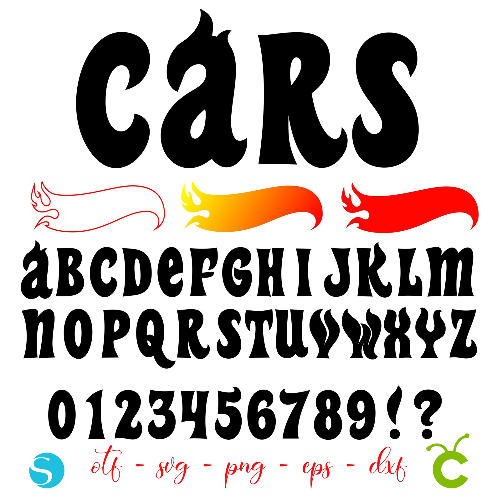 Cars Font OTF, Hot Cars Letters Cricut Svg, Cars Font Svg, Birthday ...