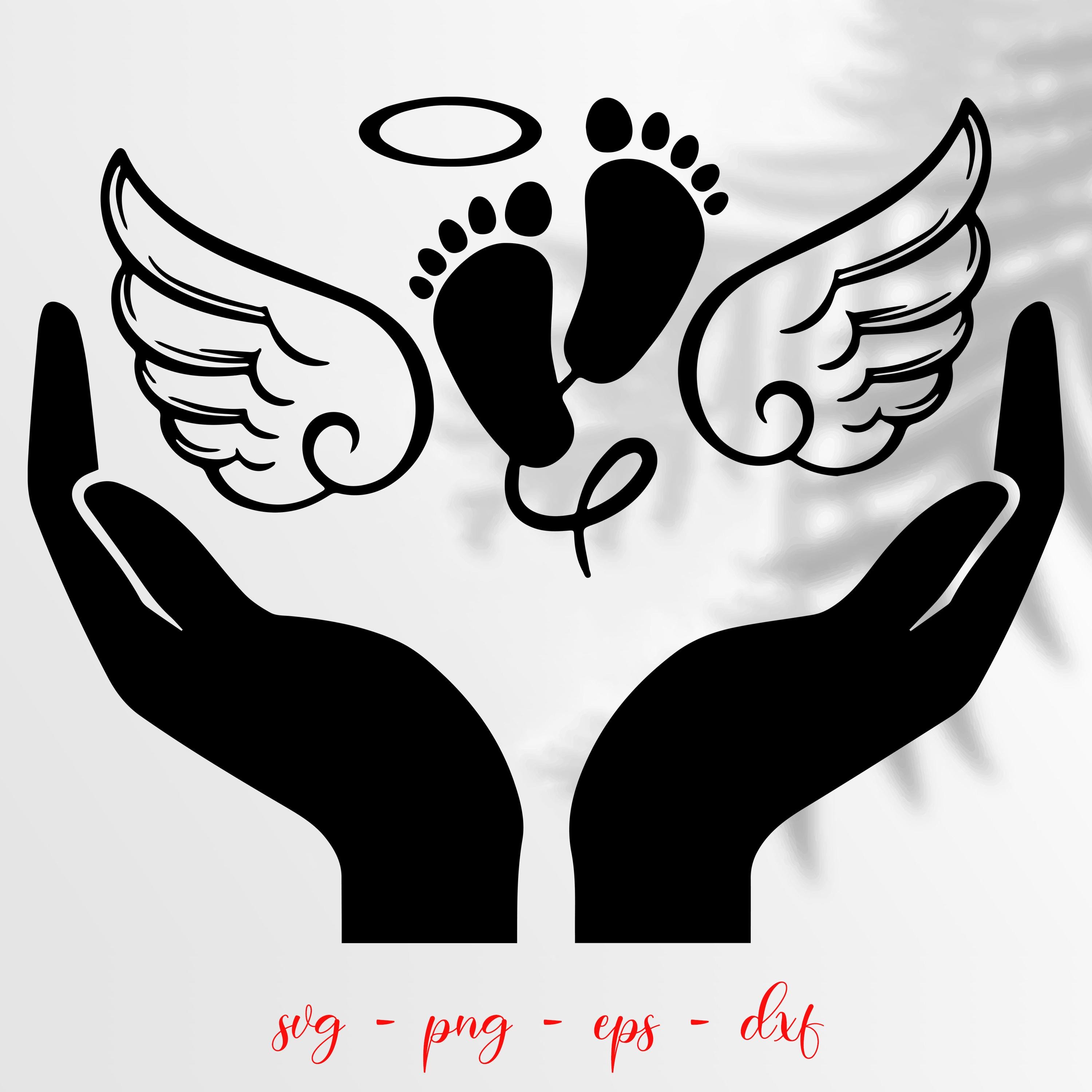 Baby Angel Svg Hands Svg Baby Feet SVG Cricut Newborn's Legs PNG Baby ...