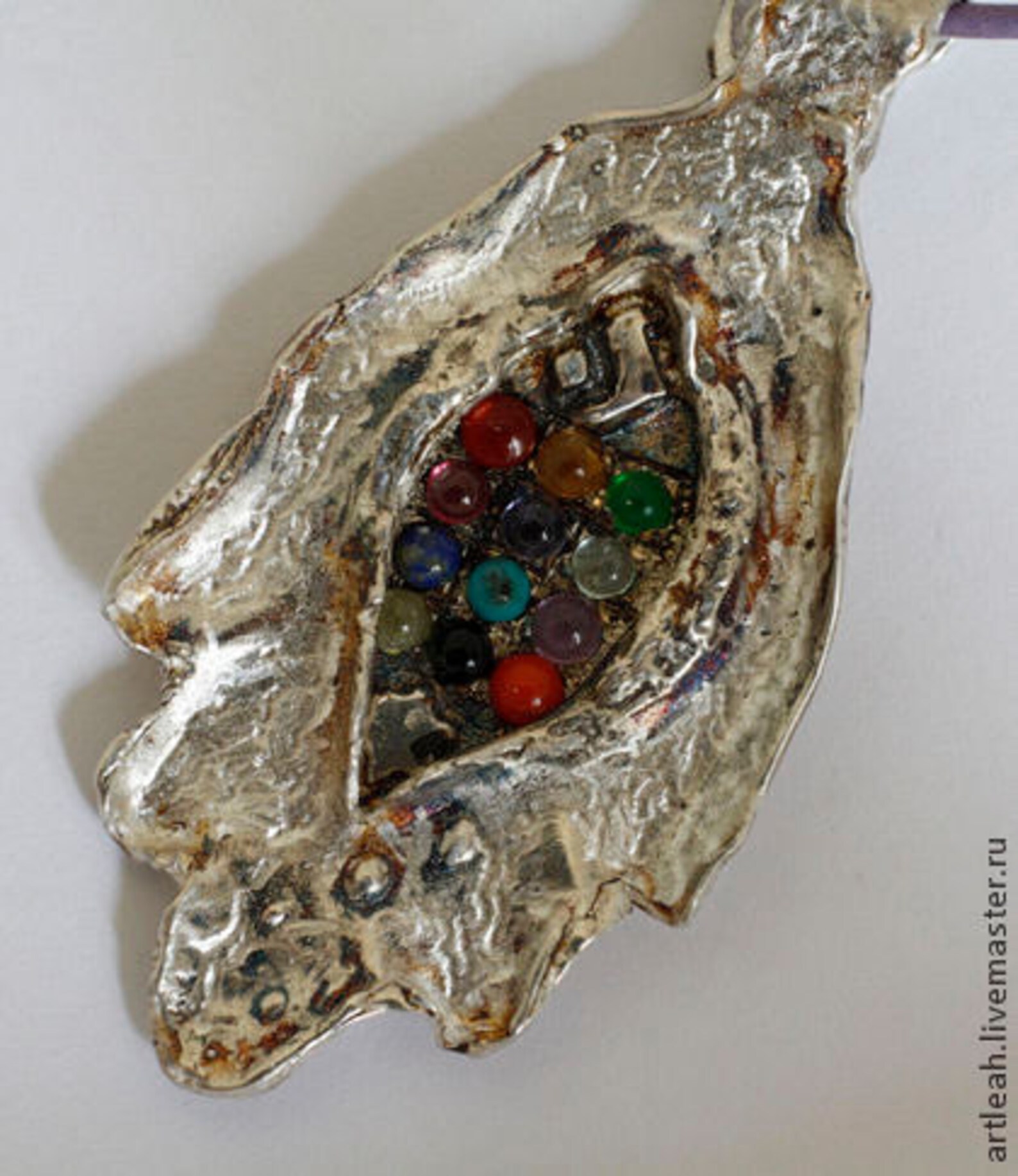 Silver Hamsa Necklace With 12 Biblical Gemstones Jewish - Etsy UK