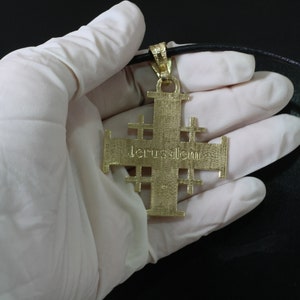 Big Jerusalem Silver or Solid Gold Cross for Men, Crusader Christian ...