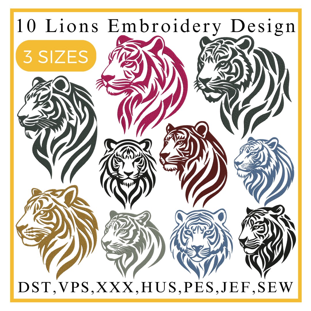 Tiger Embroidery Design, Cute Tiger Embroidery, Tiger Mini. Tiger ...