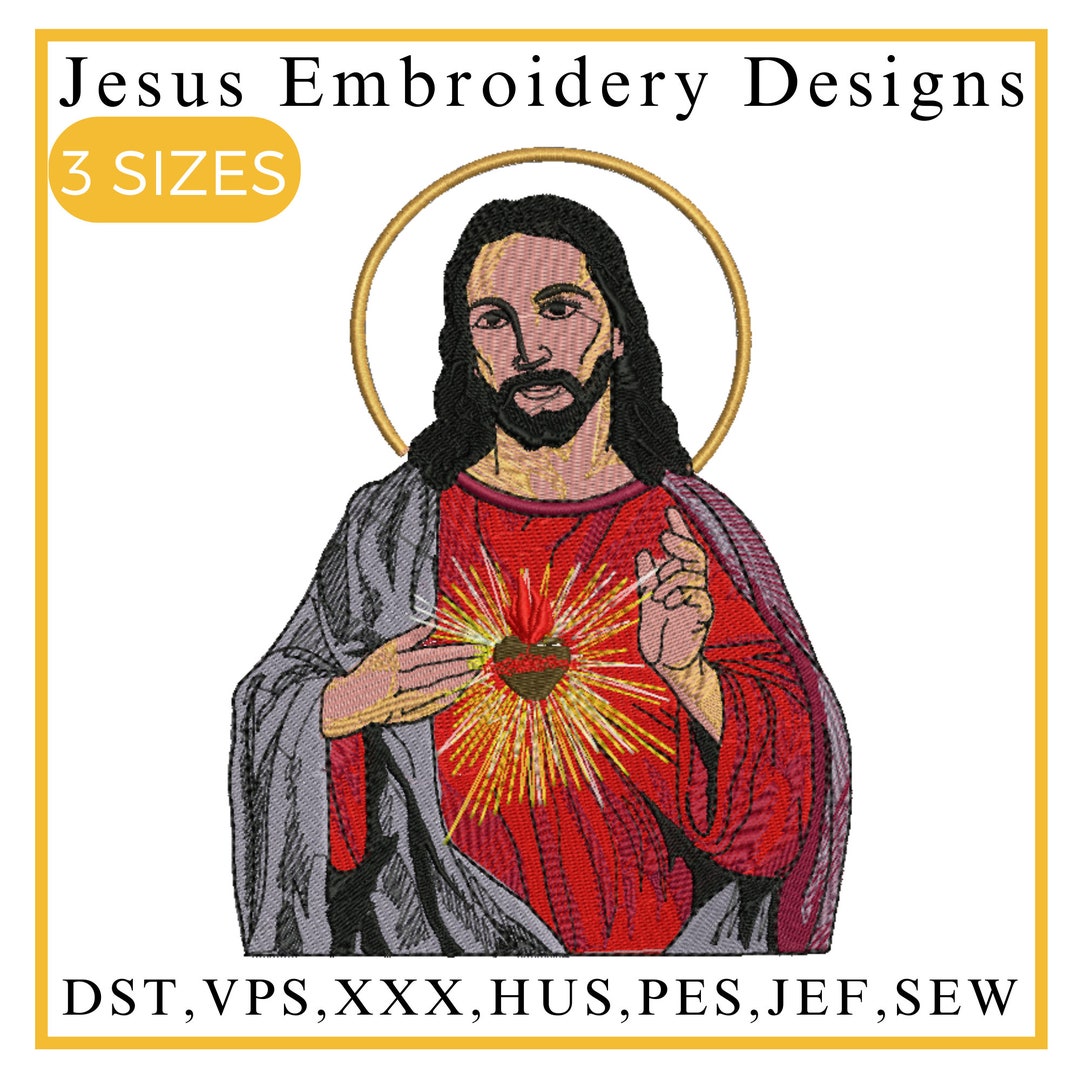 Jesus Embroidery Design, Christian Embroidery, Religion Embroidery, God ...