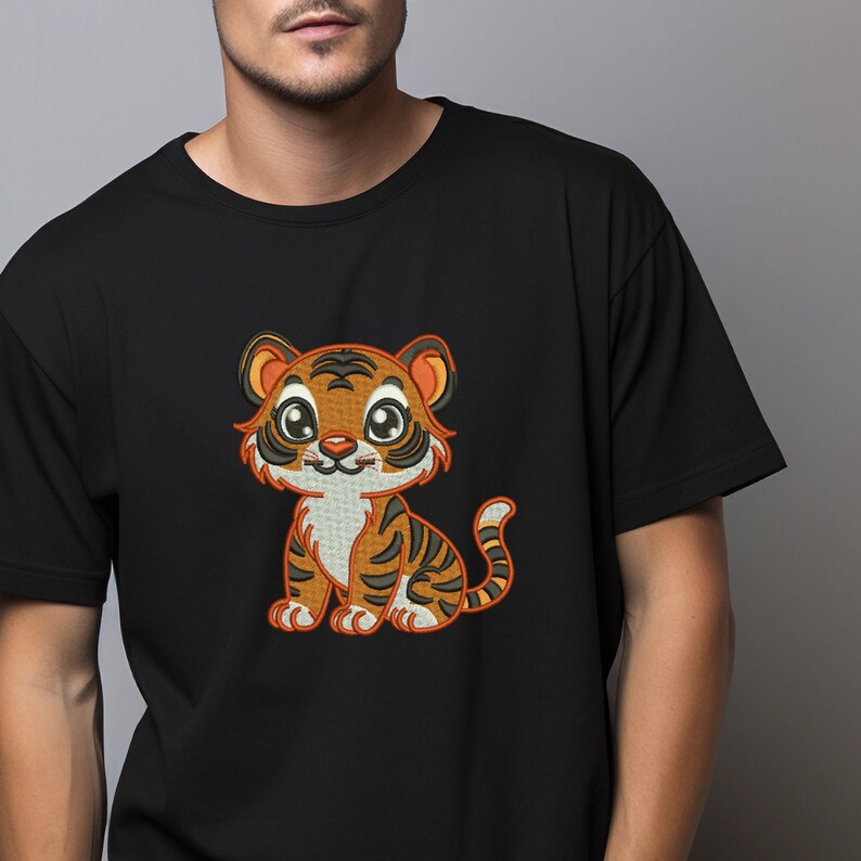 Tiger Embroidery Design, Cute Tiger Embroidery, Tiger Mini. Tiger ...
