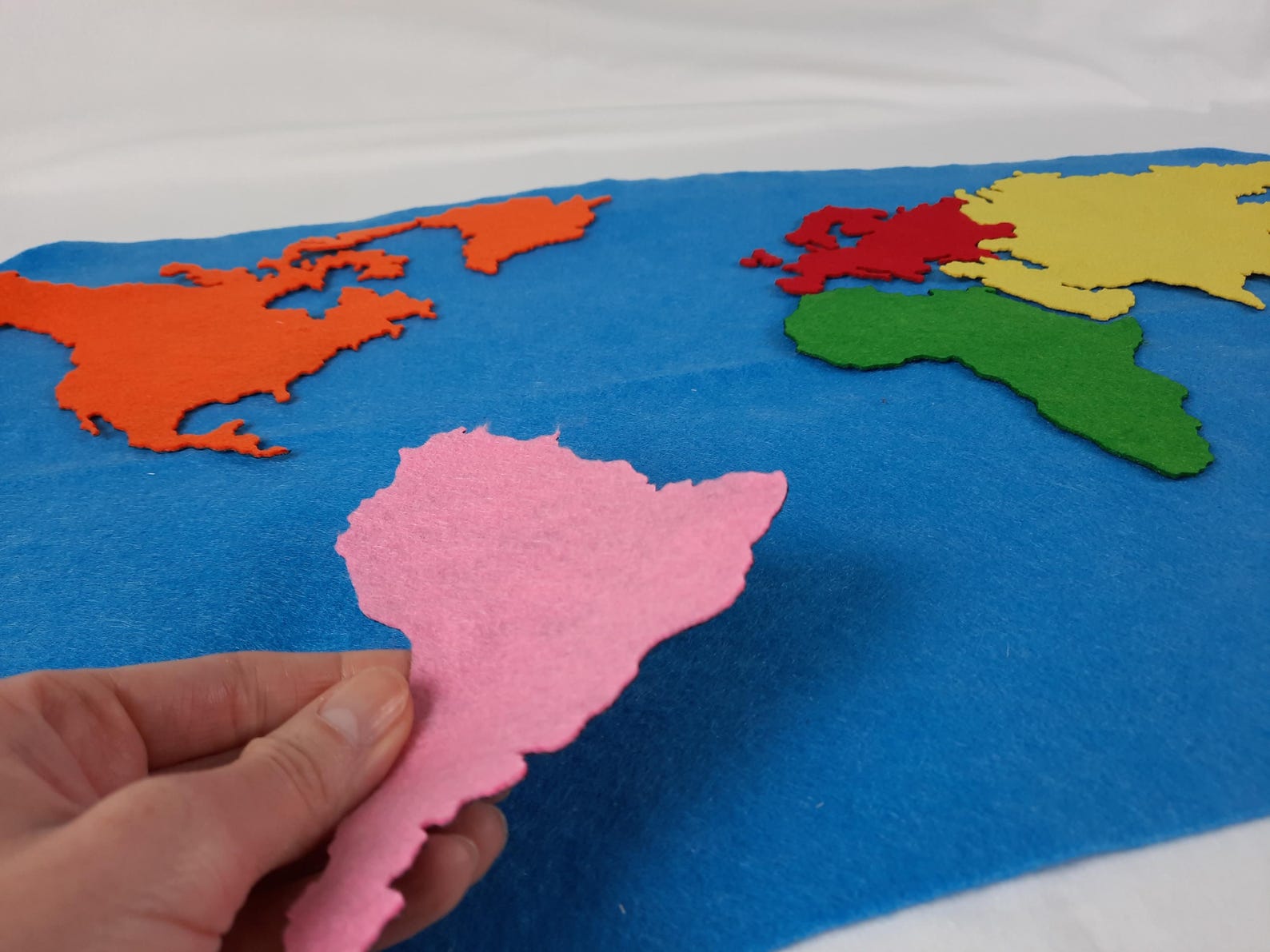 Felt World Map Continents - Etsy