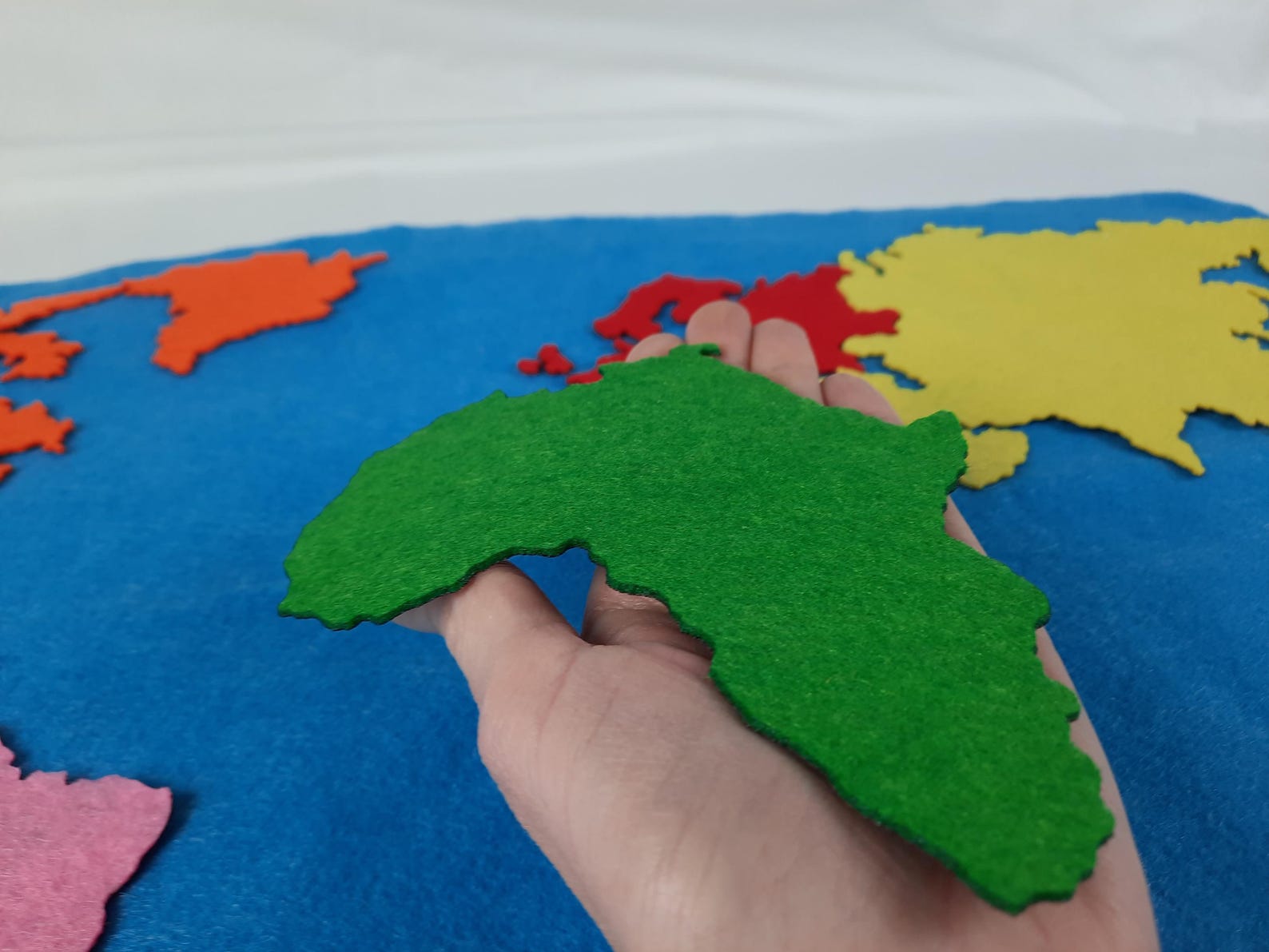 Felt World Map Continents - Etsy