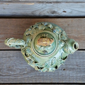 A Snail on the Teapot - MADE TO ORDER - Stoneware Teapot With Snail and ...
