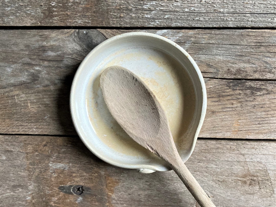 Spoon Rest in Cream Stoneware - Ceramic Pottery - Etsy