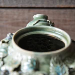 A Snail on the Teapot - MADE TO ORDER - Stoneware Teapot With Snail and ...