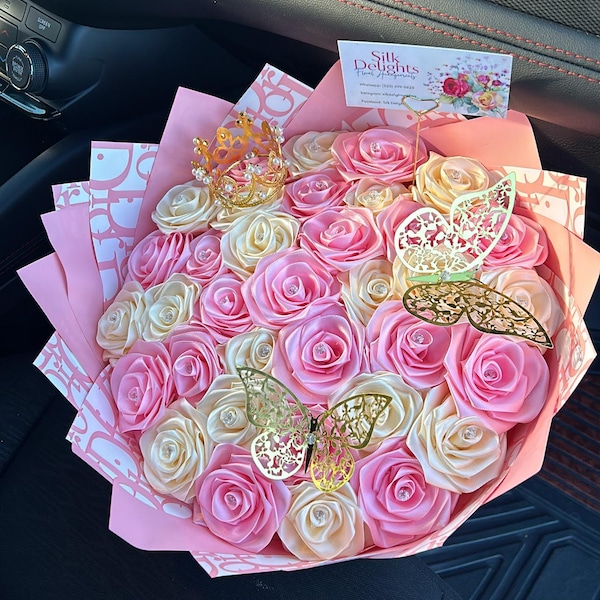 Ribbon Bouquet - Etsy