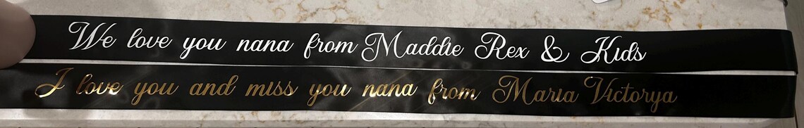 Custom VINYL MESSAGE ONLY Custom Message Banner Funeral Banner Bouquet ...