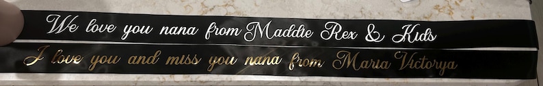 Custom Message Banner | Funeral Banner| Bouquet Banner | Personalized ...