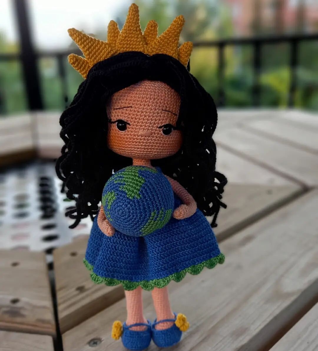 Cute Handmade Amigurumi Earth Doll, Crochet Doll - Etsy