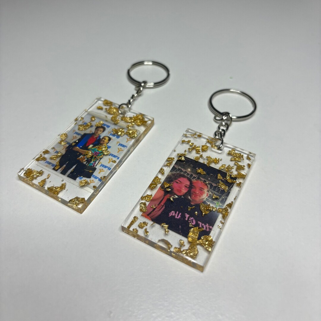 Custom Resin Photo Rectangle Keychains - Etsy