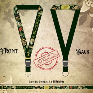 Vintage Gold Biology Lanyard Custom Digital Design Commercial Use ...