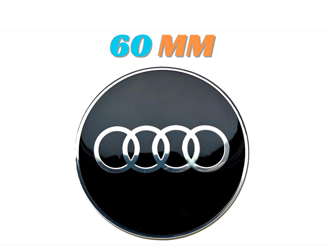4 Pieces Wheel Center Hub Stickers 60 Mm Suitable for Audi With Metal ...