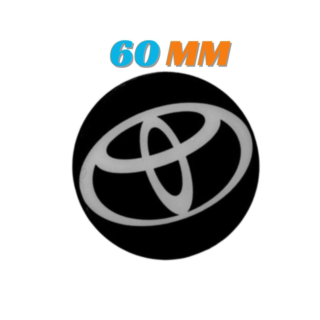 4 Pieces Wheel Center Hub Stickers 60mm Suitable for Toyota With Metal ...