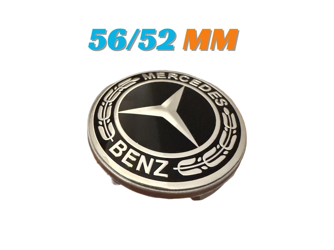 4 Pieces 56mm / 52mm Mercedes Benz Wheel Center Hub Caps Covers With ...