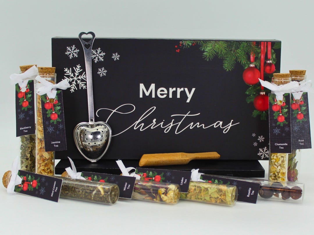 Loose Leaf Tea Sampler Gift Set, Herbal Tea Gift Set, Christmas Gift ...