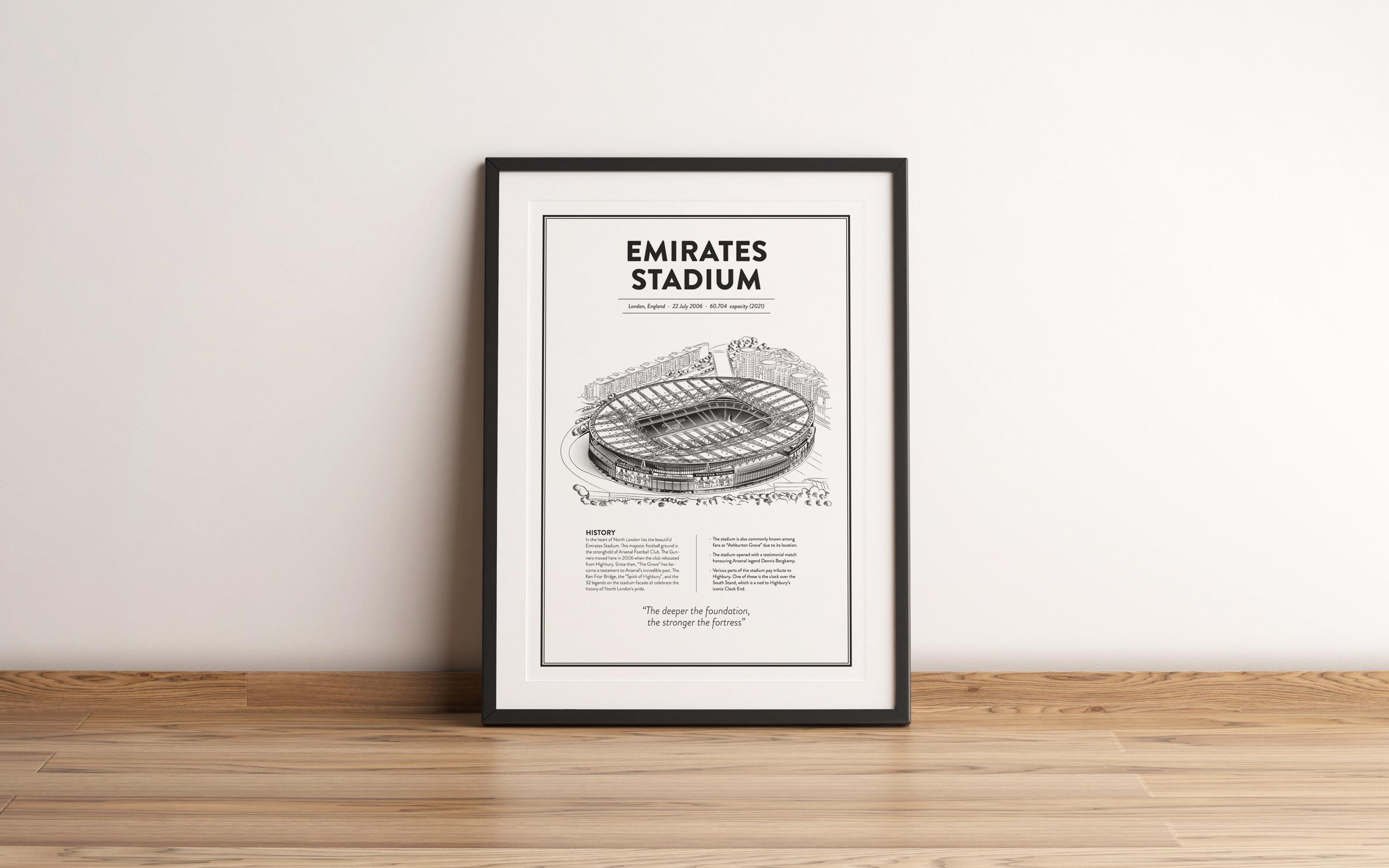 Emirates Stadium Poster: Arsenal Football Print - Etsy