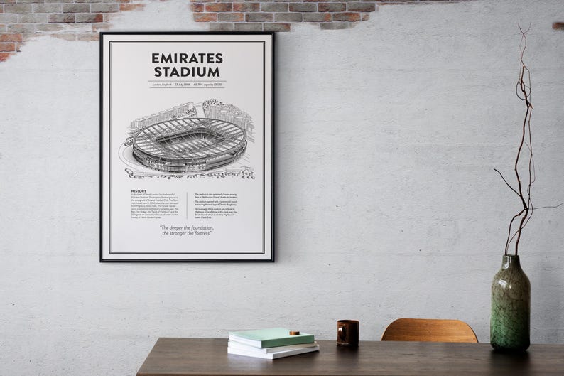 Emirates Stadium Poster: Arsenal Football Print - Etsy