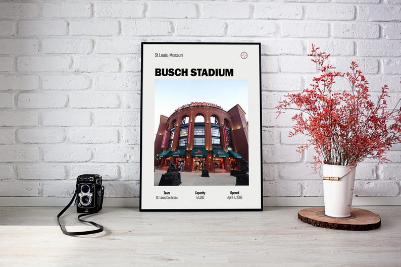Busch Stadium Poster: St. Louis Cardinals Baseball Print - Etsy
