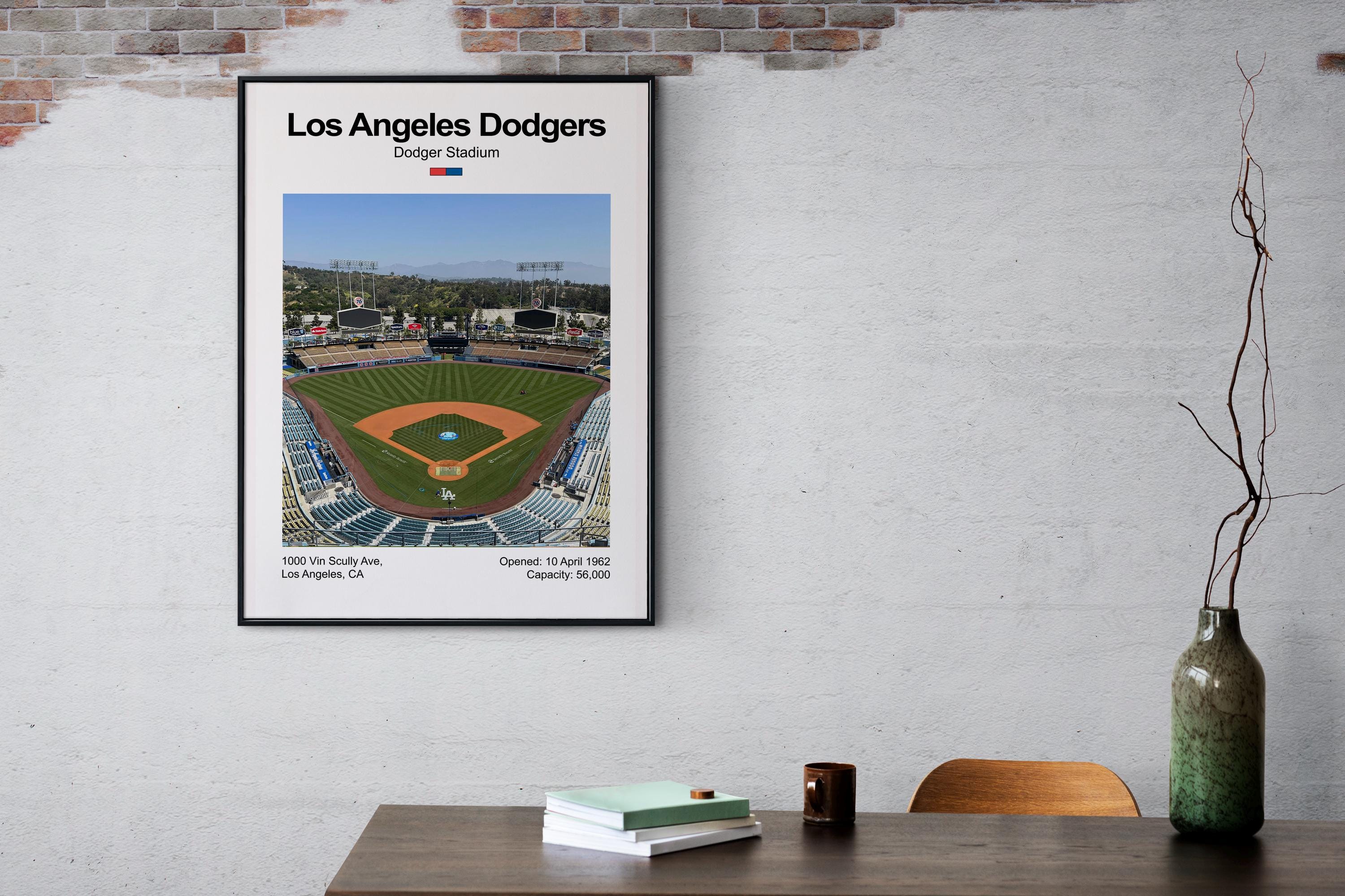 Dodger Stadium Poster: Los Angeles Baseball Art Print - Etsy