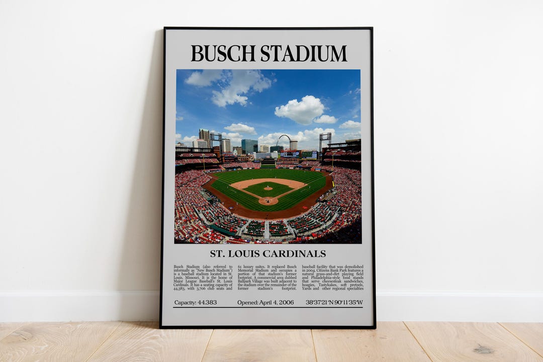 Busch Stadium Poster: St. Louis Cardinals Baseball Print - Etsy