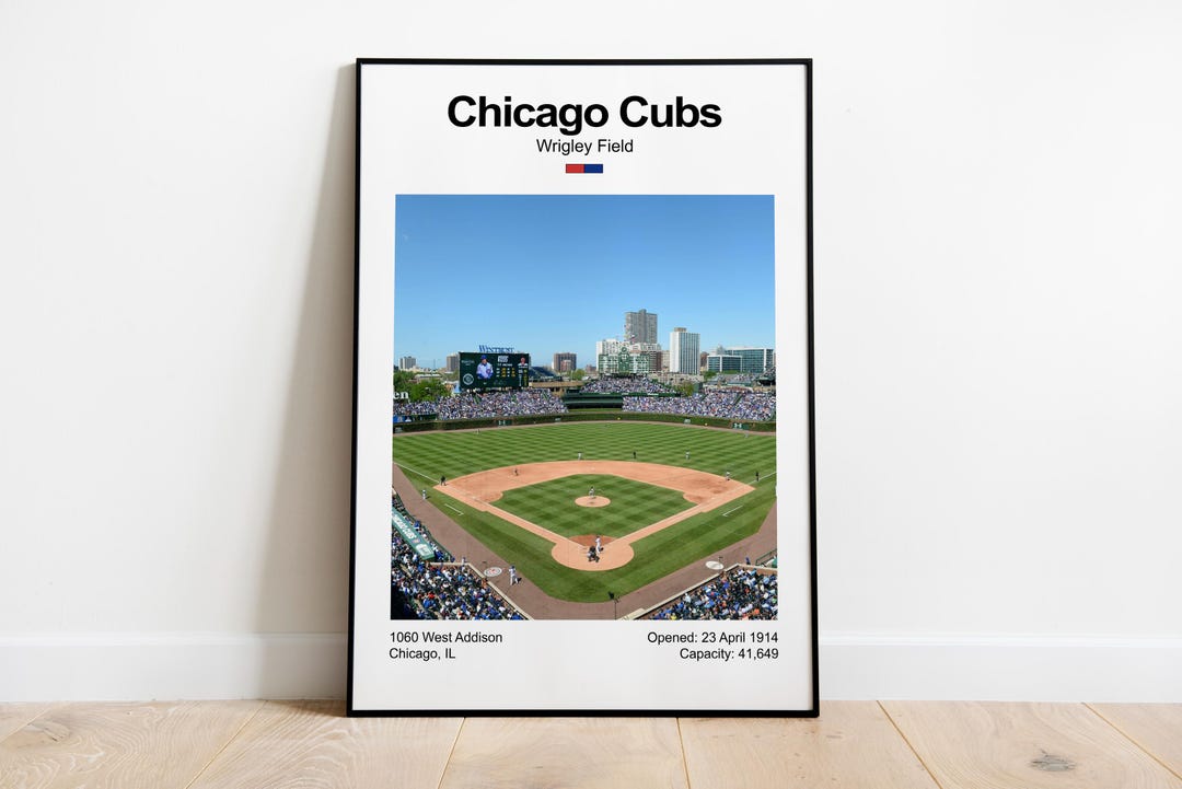 Wrigley Field Poster, Chicago Cubs Print, Baseball Fans, Baseball ...