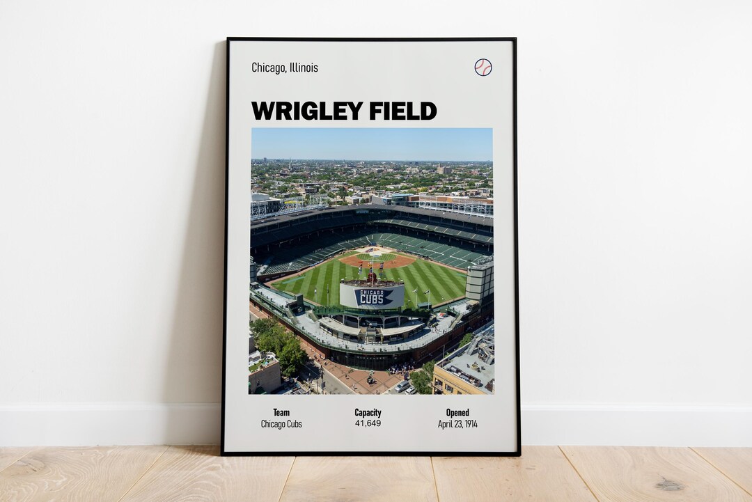 Wrigley Field Poster: Chicago Cubs Baseball Print - Etsy