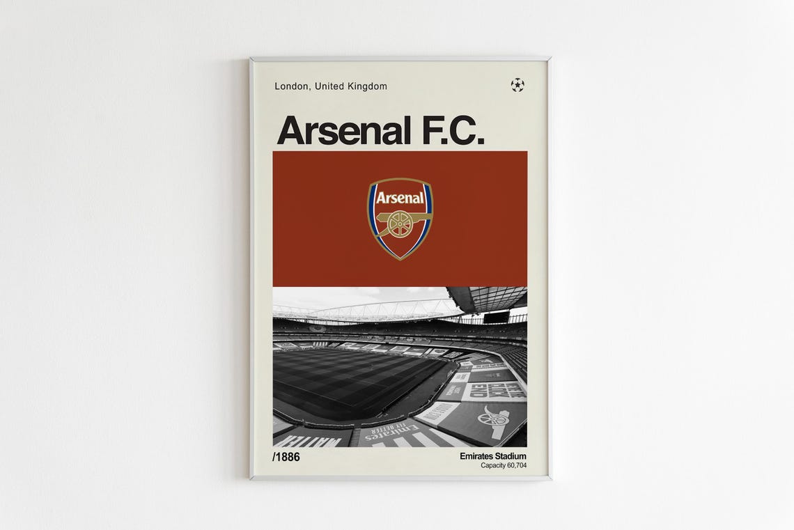 Arsenal Emirates Stadium Poster: Soccer Fan Gift - Etsy