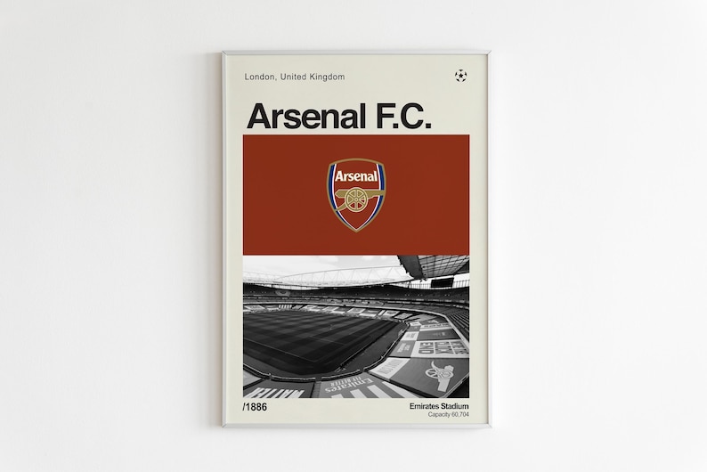 Arsenal Emirates Stadium Poster: Soccer Fan Gift - Etsy