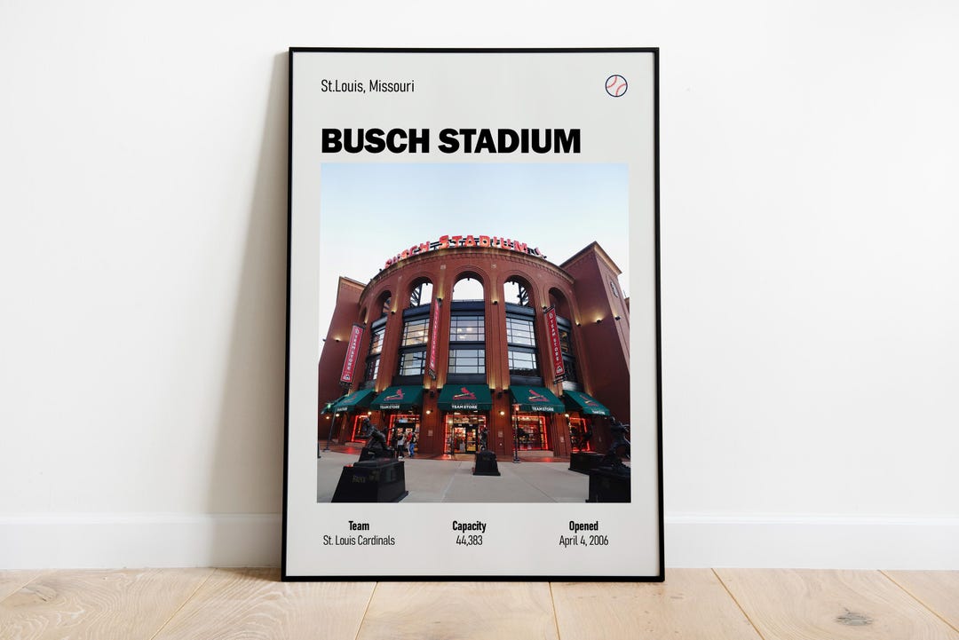 Busch Stadium Poster, St. Louis Cardinals Print, Baseball Fans ...