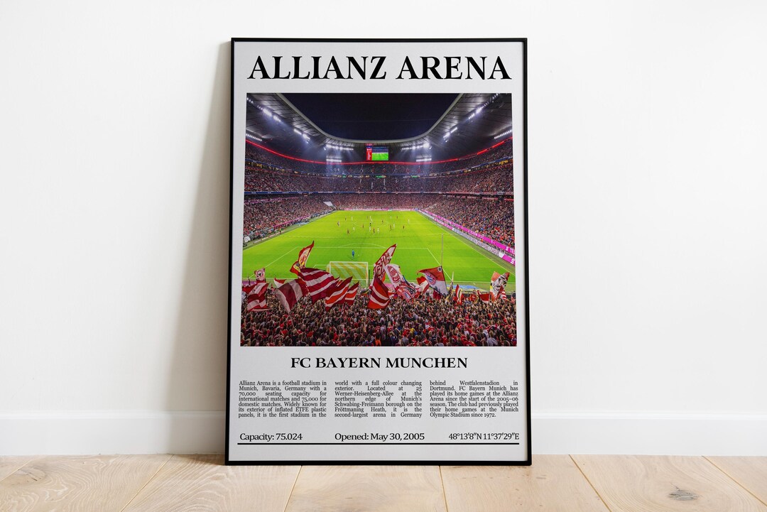 Allianz Arena Poster: FC Bayern Munich Print - Etsy