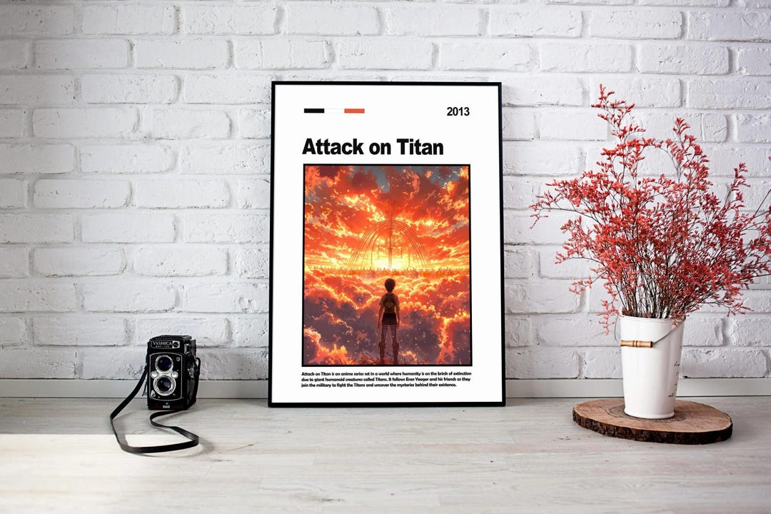 Attack on Titan Anime Poster, Minimalist AOT Manga Art Print - Etsy
