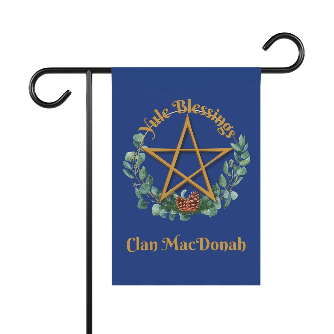 Custom Personalized Yule Flag Yule Blessings Beautiful Blue Yard Garden ...