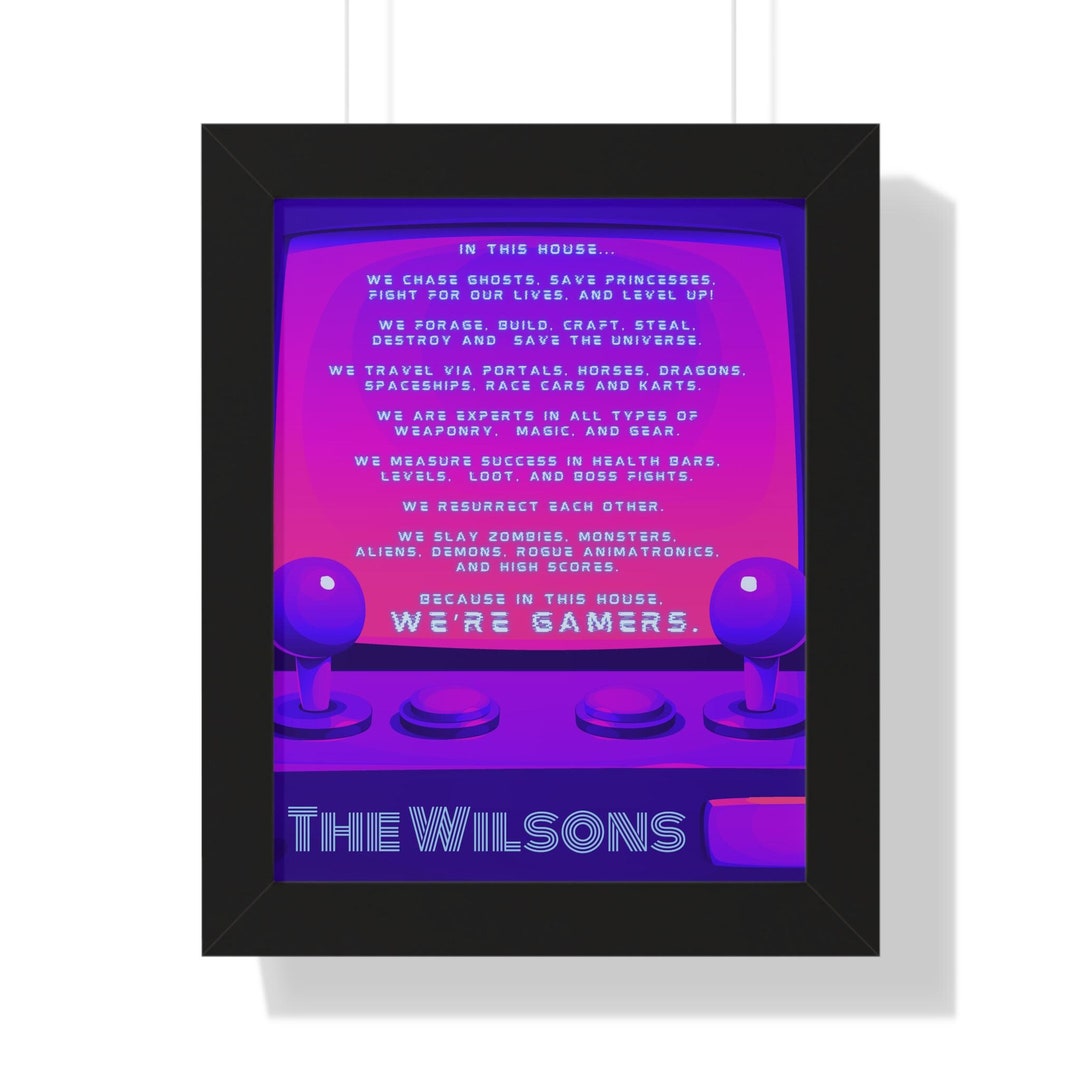 Personalized Framed Video Game Sign Retro Arcade Design Video Game ...