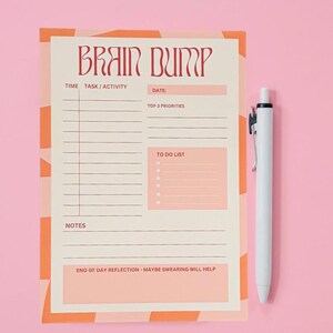 Brain Dump | A5 Notepad | Tear off Notepad | Desk Pad | Productivity ...