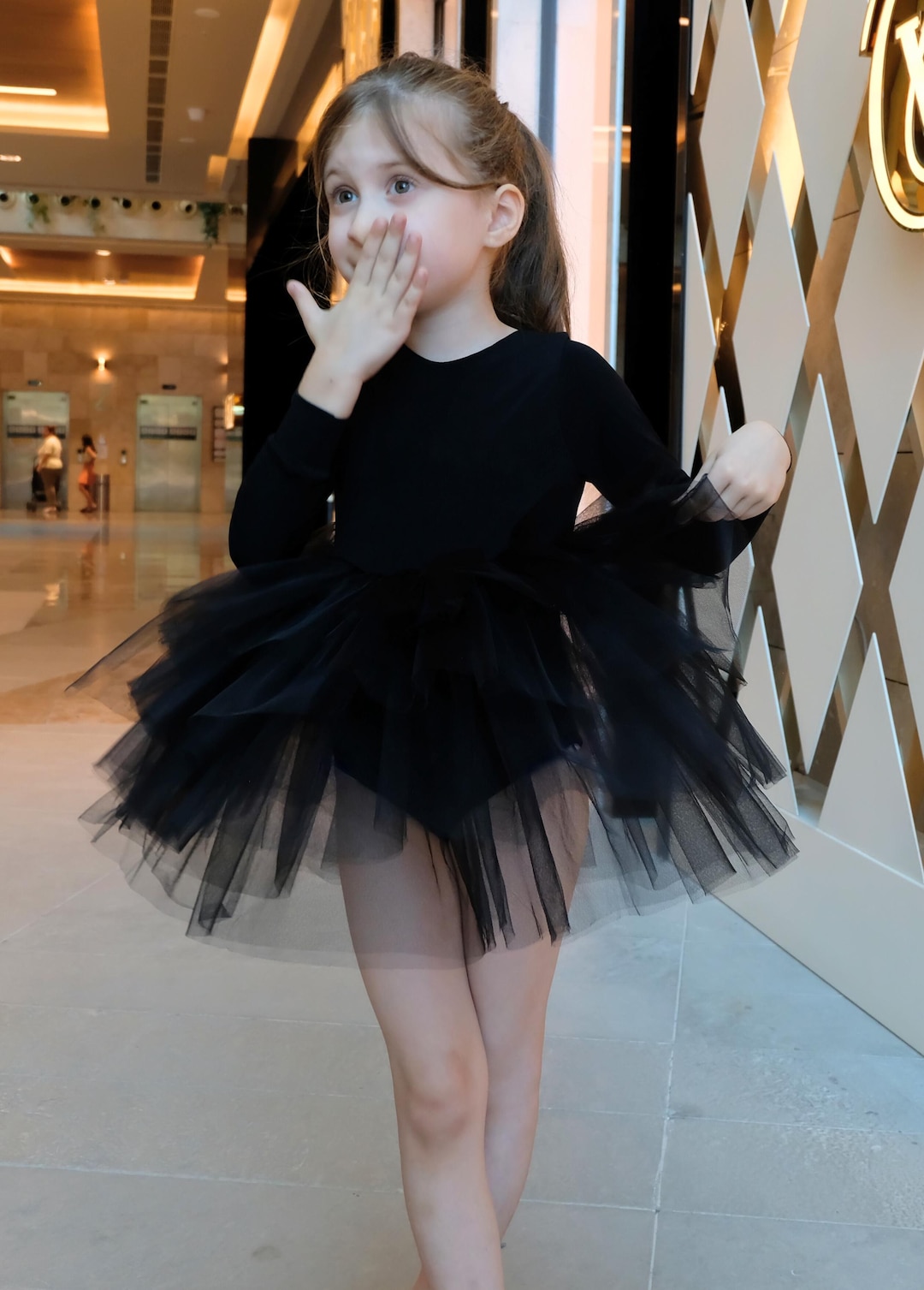 Ballerina Dress for Little Girl, Black Tutu Dress for Girl, Little Girl ...