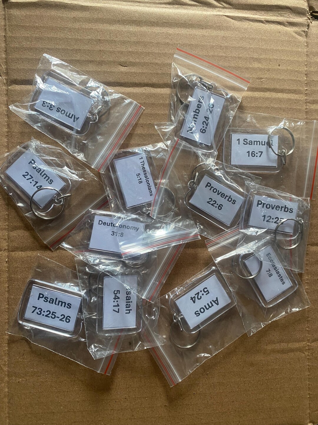 Personalised Bible Verse Keyrings - Etsy