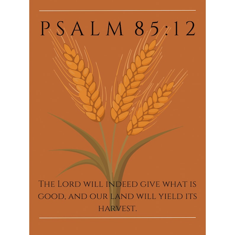 PSALM 85:12 | Fall Print | Christian Print | Psalm Print | Aesthetic ...