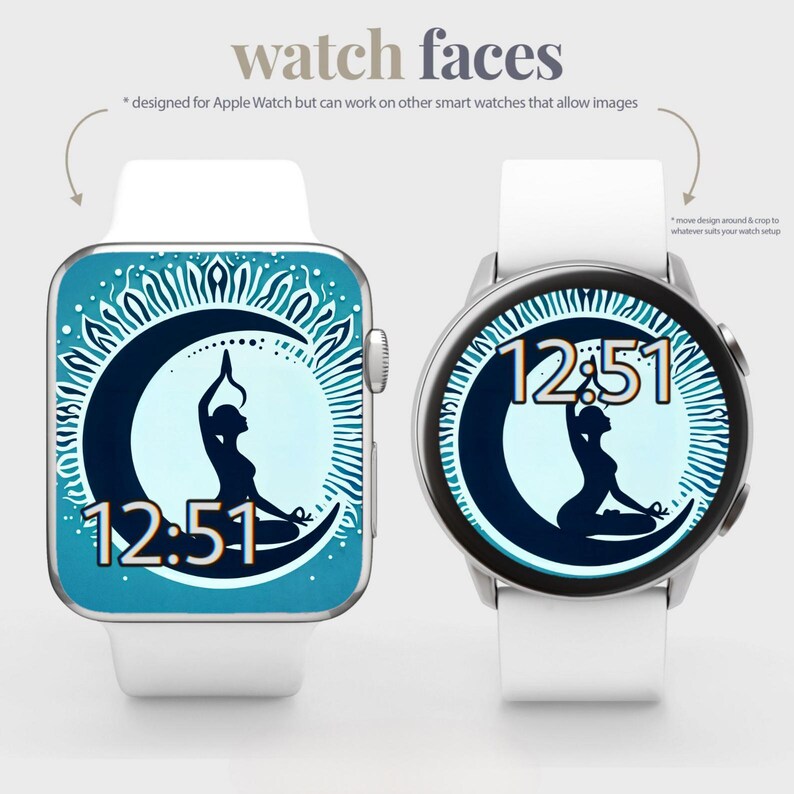 Yoga Pose Silhouette Watch Face Customizable Timepiece, Unique Yoga ...