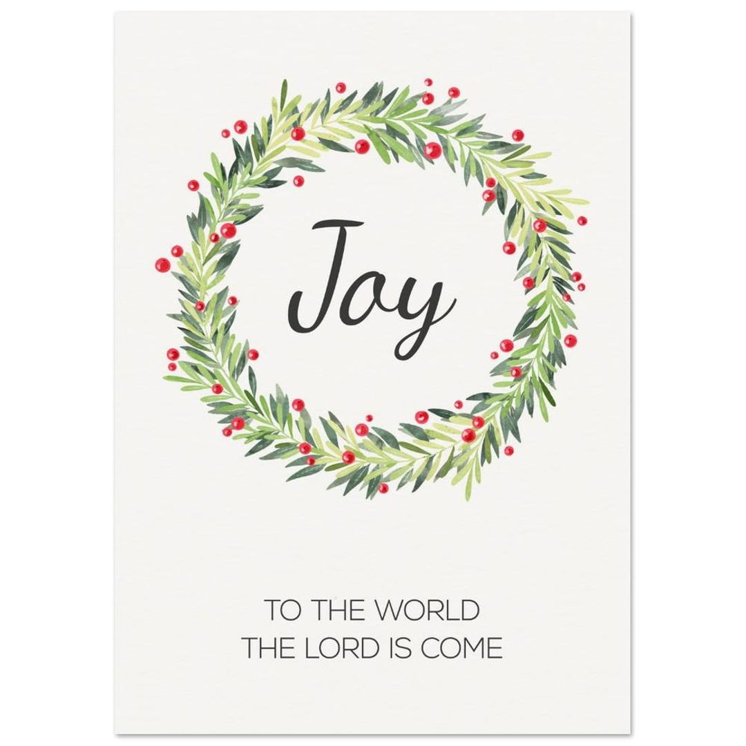 Joy to the World Poster, Christmas Poster, Christmas Art Print ...