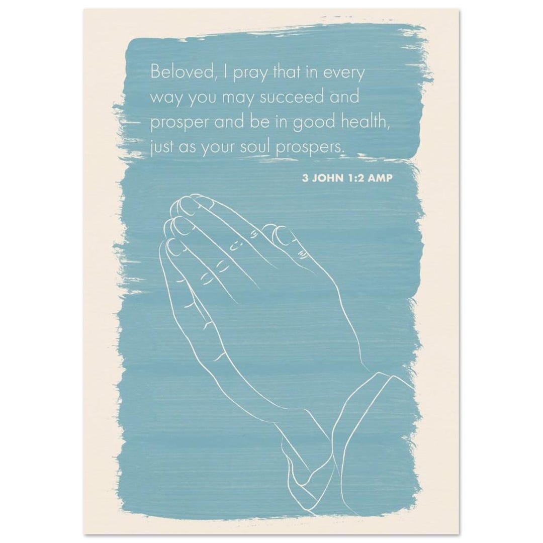 Praying Poster, Prayer From Book of John of the Bible, Christian Art ...